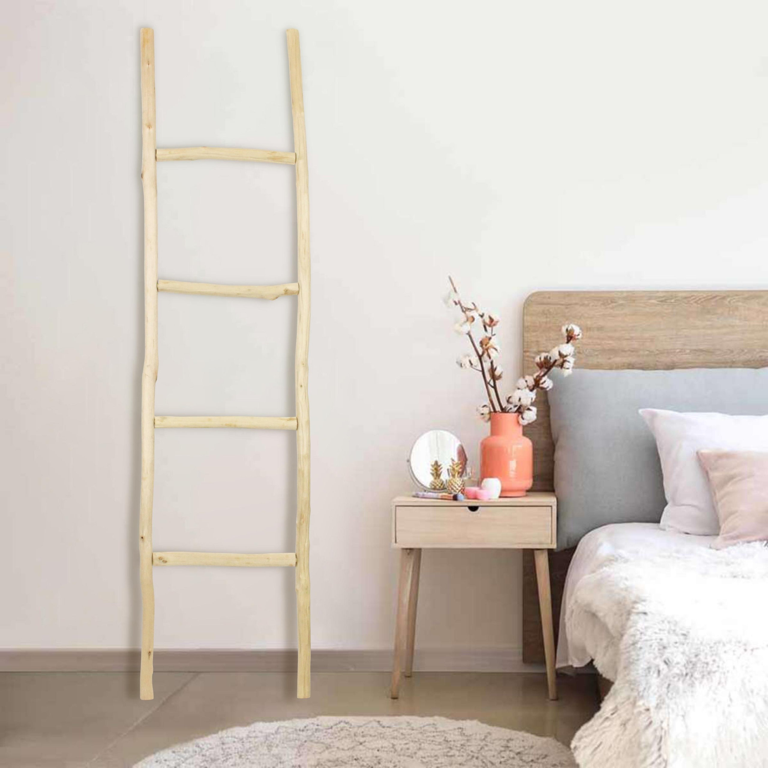 Natural Wood Ladder - Transitional - Display And Wall Shelves - by ...