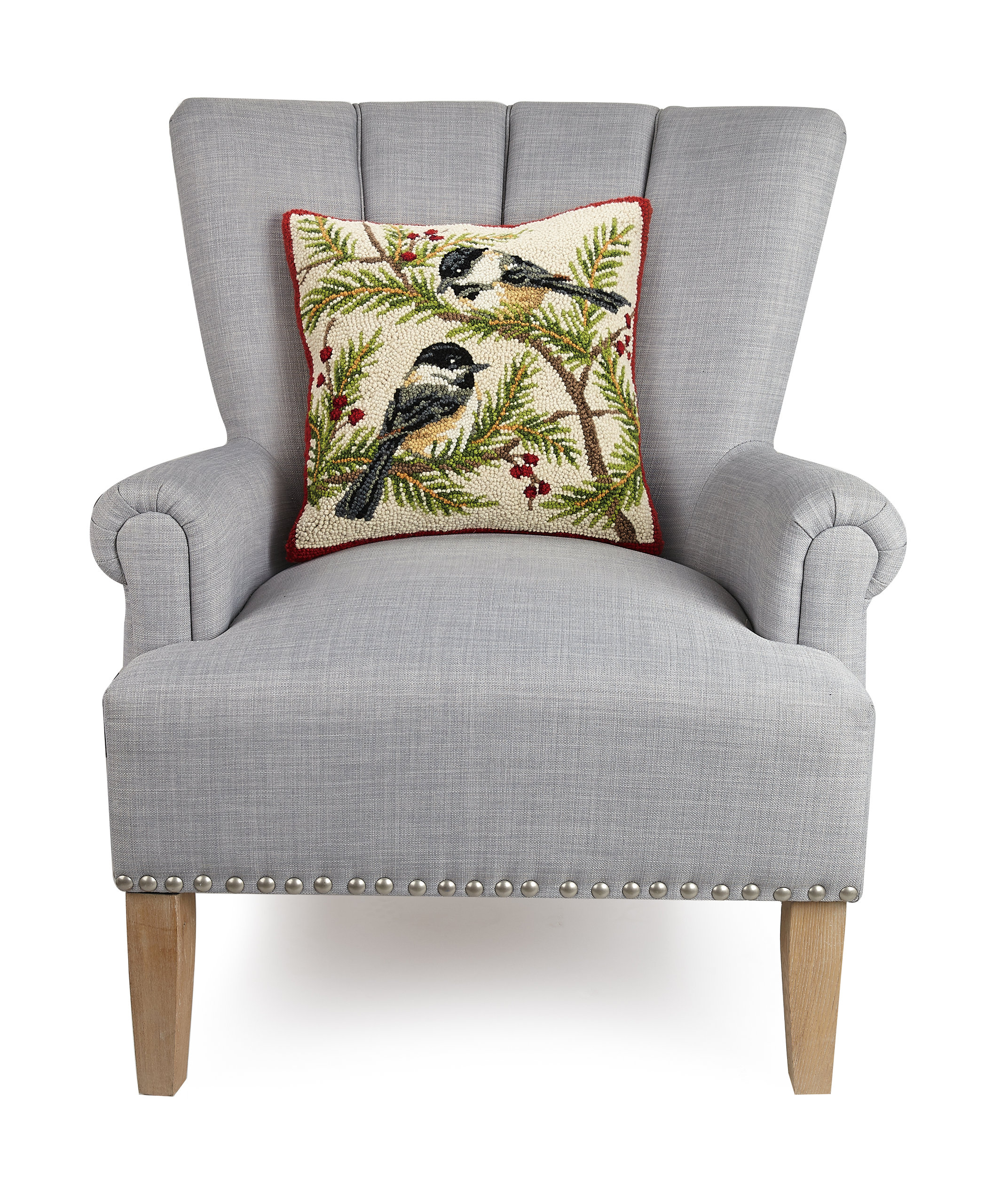 Chickadees Hook Pillow - Contemporary - Decorative Pillows - by Peking ...