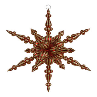 Shatterproof Radical 3-D Snowflake Christmas Ornament, Purple, 30", 30 ...