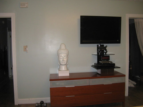 Ultra-modern style for empty Master Bedroom walls