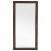 Modrest Amberlie 79x39" Modern Glass and Veneer Mirror in Brown/Clear ...