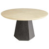 Lamu Dining Table, Natural and Black - Transitional - Dining Tables ...