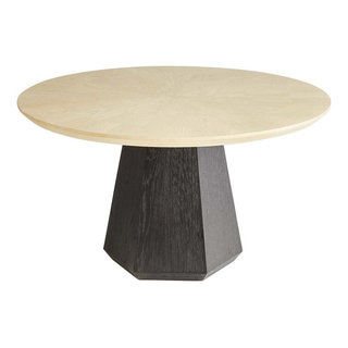 Lamu Dining Table, Natural and Black - Transitional - Dining Tables ...