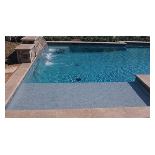 Wet Edge Pearl Matrix Dove Grey with Primera Stone Spa - Modern - Pool ...