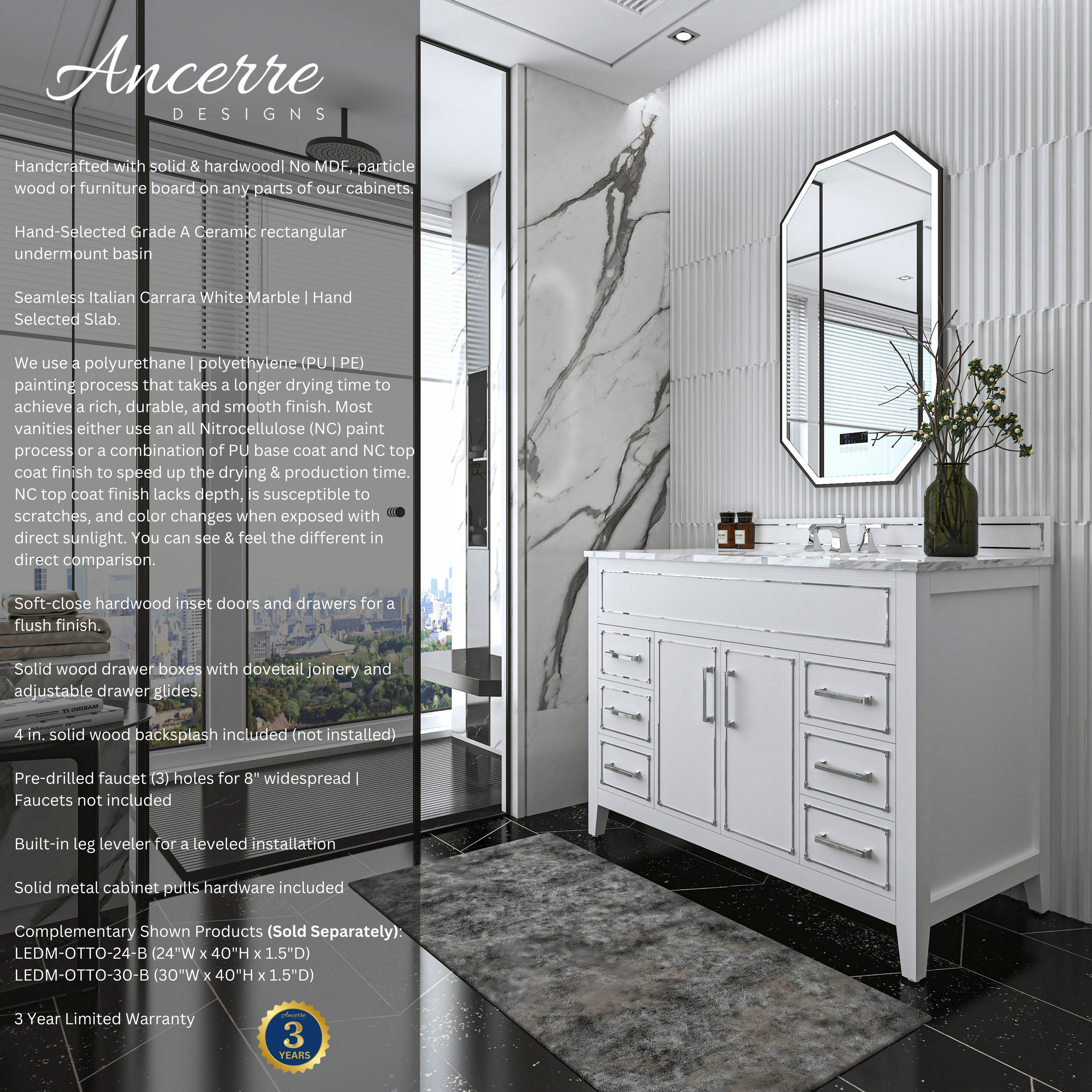 Aspen Bathroom Vanity Set, 48" - Transitional - Bathroom Vanities And ...