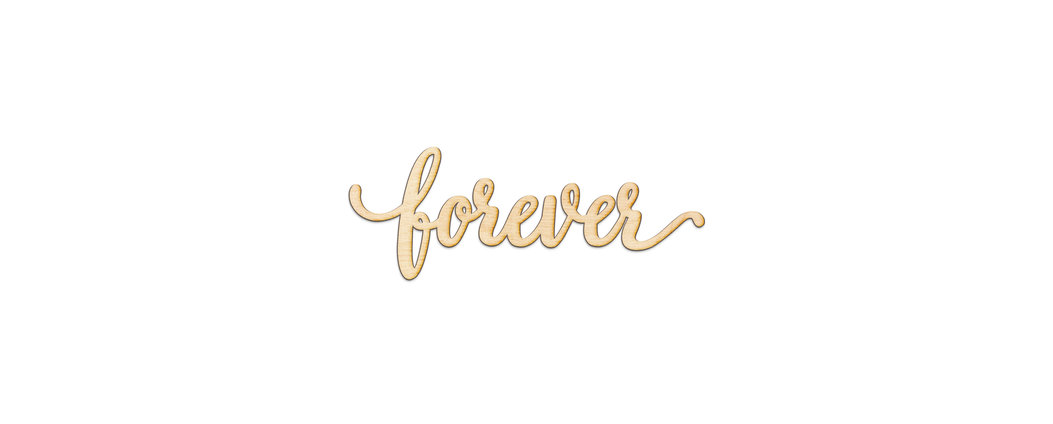 Forever Script Wood Word Wall Art Sign, 24" wide x 9" tall ...