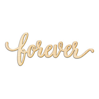 Forever Script Wood Word Wall Art Sign, 24" wide x 9" tall ...
