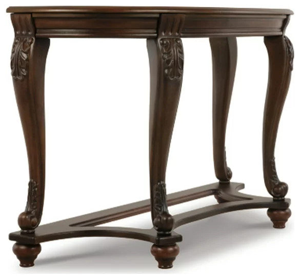 Classic Console Table, Half Moon Design With Unique Carved Curved Legs ...