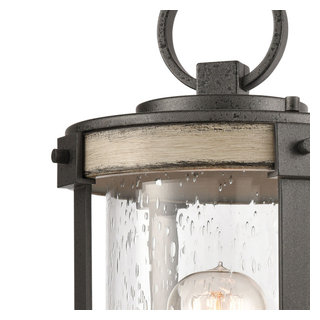 Annenberg 19" High 1-Light Outdoor Post Light, Anvil Iron - Farmhouse ...