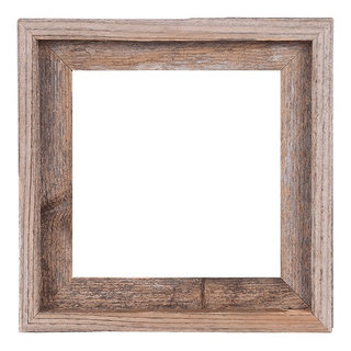 Tulsa Signature Reclaimed Rustic Barn Wood Open Frame, 10"x10" - Rustic ...