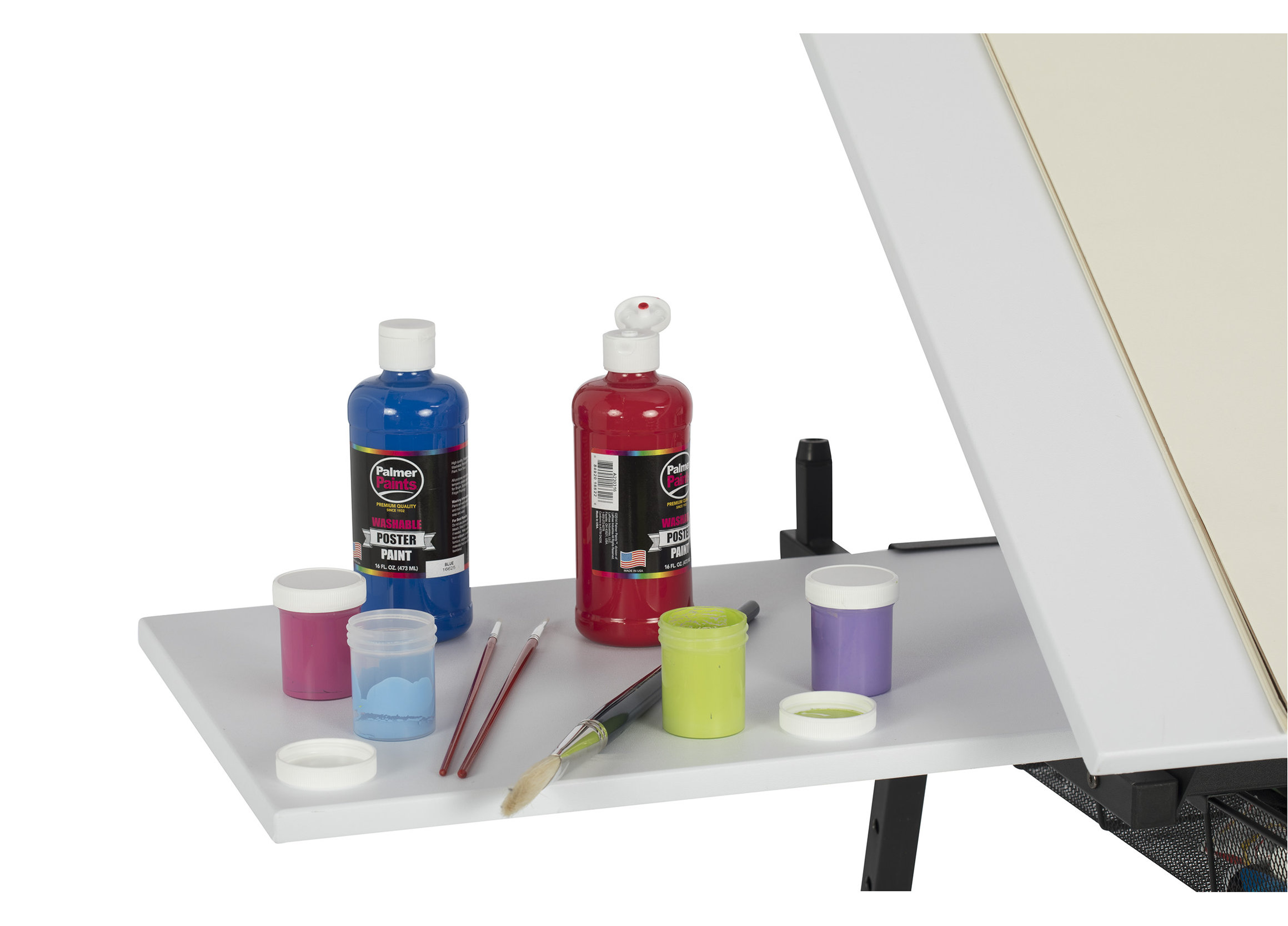 Fusion Craft Art Center with 24" Tray, Charcoal, White - Contemporary ...