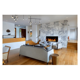 Modern - Sherman Lake view - Midcentury - Living Room - New York - by ...