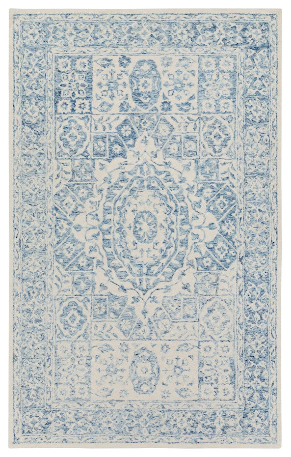 Surya SRF-2018 Serafina Area Rug, 2' x 3', Pale Blue/White ...
