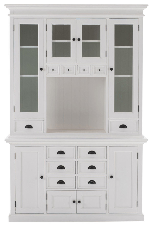Classic White Kitchen Hutch - Transitional - China Cabinets And Hutches ...
