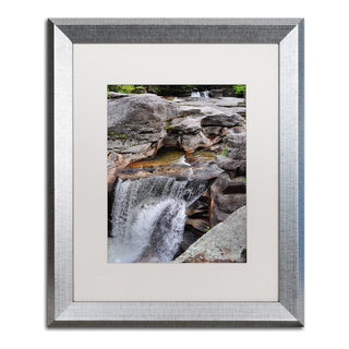 Nicole Dietz 'Notch Waterfall' Matted Framed Art, 20"x16" - Rustic ...