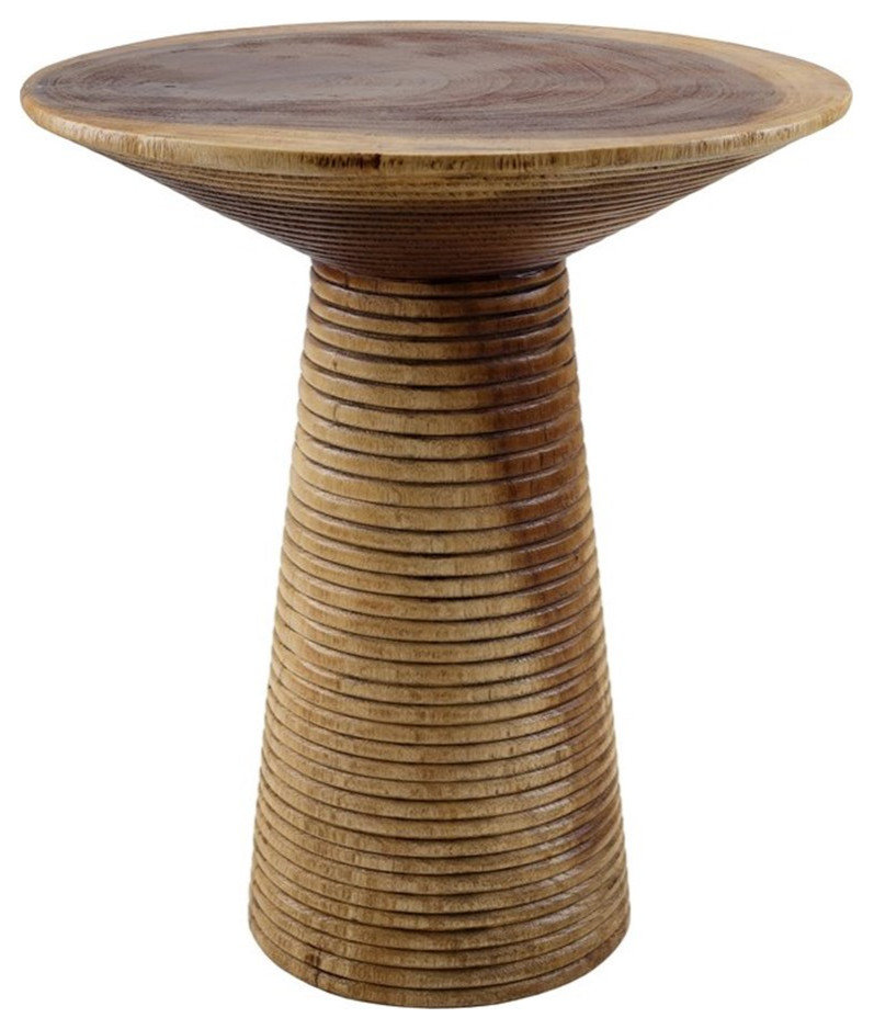 New Pacific Direct Duma Solid Trembesi Wood Side/End Table in Natural ...
