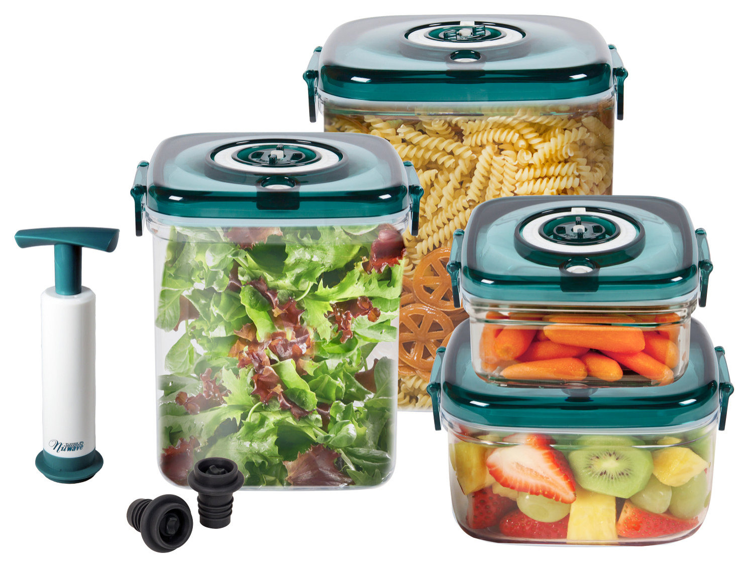 NuWave Flavor-Lockers Food Storage System Vacuum Containers ...