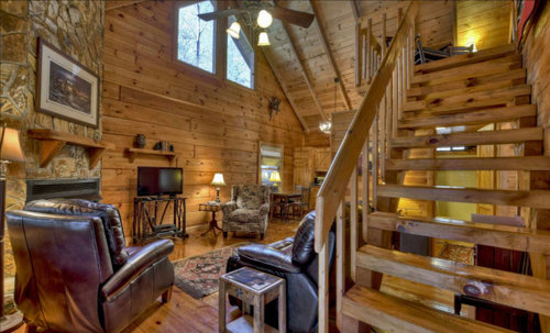 Small cabin with challenging tv placement