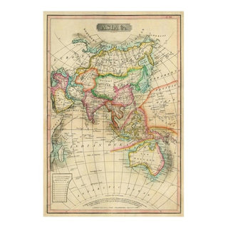 "Asia, 1820" Digital Paper Print by John Melish, 17"x24", 23"x32 ...