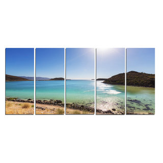 Blue Baja California Beach, Multipanel Seashore Canvas Art Print, 60 ...