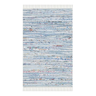 Safavieh Rag Rug Rar125A Rug, Light Blue/Multi, 2'3" x 6'0 ...