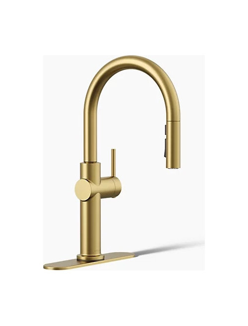 Ruvati matte gold brass tone sink - matching faucet?