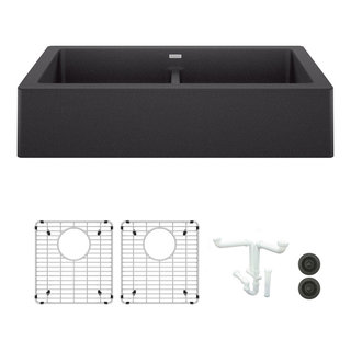 Blanco KA-526550 Vintera 32-13/16" Farmhouse Double Basin Granite ...