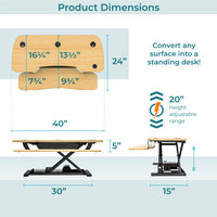 VersaDesk® PowerPro® Electric Height Adjustable Standing Desk Converter ...