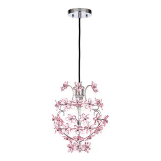 Raz Floral 1 Light 11.75-Inch Dia Pendant - Contemporary - Pendant ...