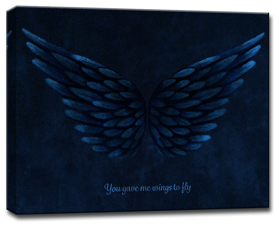 "You Gave Me Wings to Fly" Wrapped Canvas Art, 16"x20" - Contemporary ...