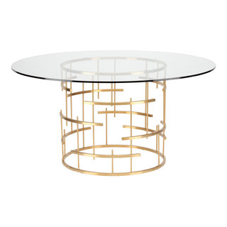 Round Tiffany Dining Table, Gold - Contemporary - Dining Tables - by ...