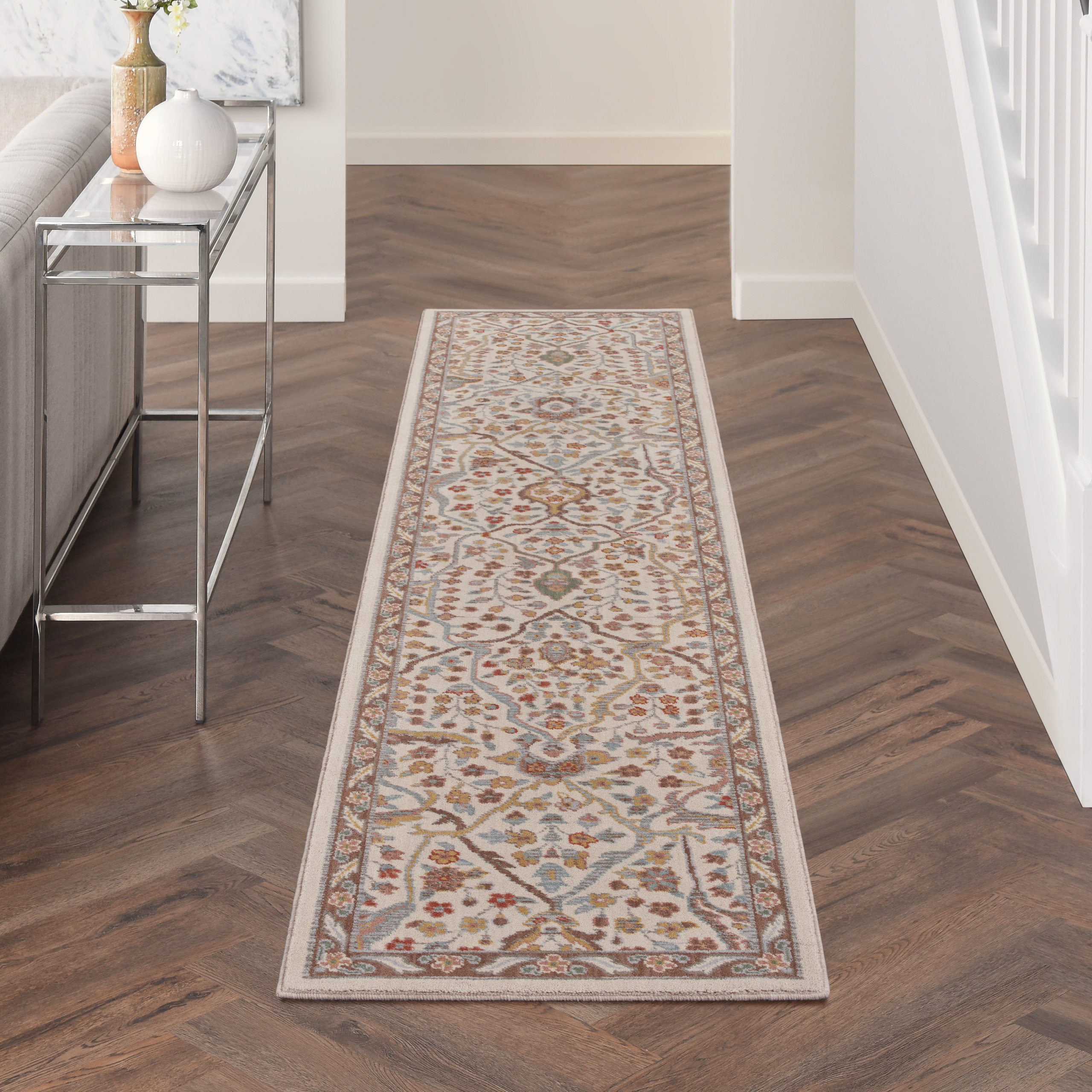 Nourison Parisa PSA04 Runner Rug, Beige, 2'3" x 10' - Mediterranean ...