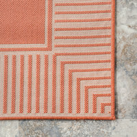 nuLOOM Asha Border Indoor/Outdoor Striped Area Rug, 5'x8 ...