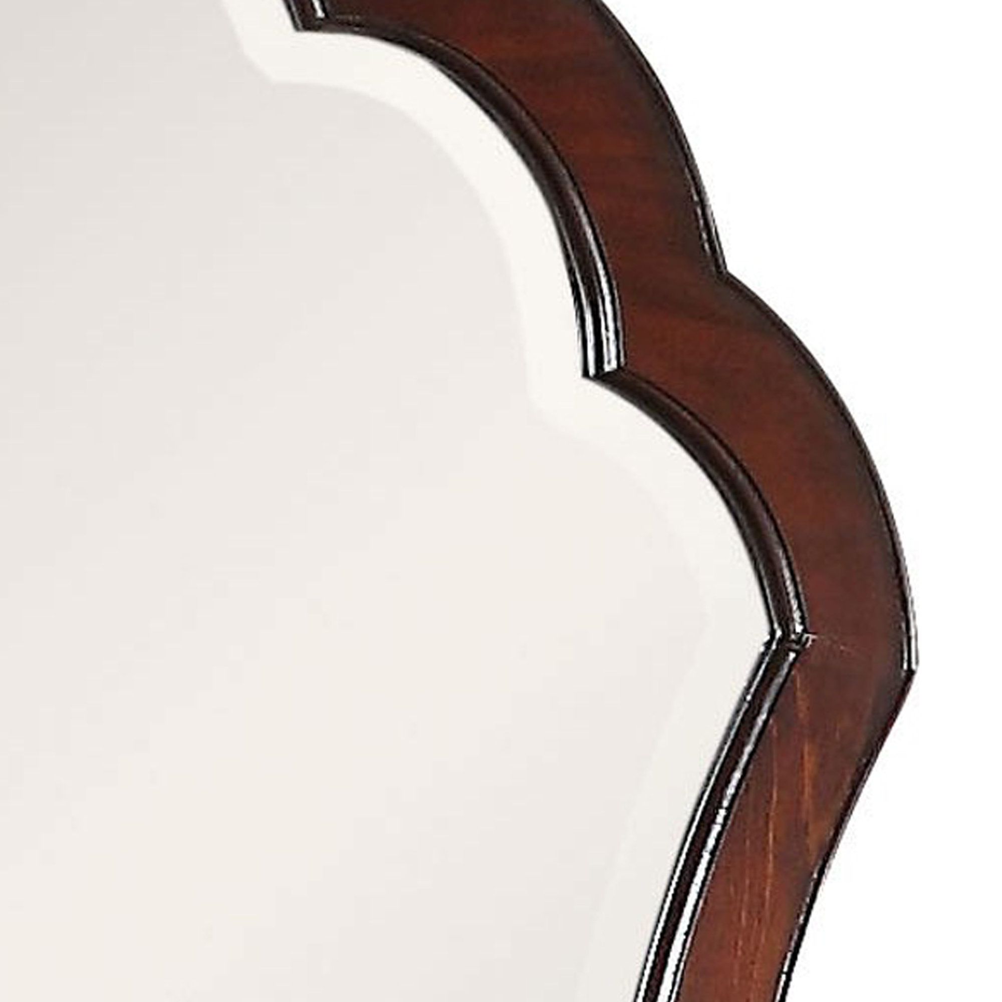Elegant Wooden Framed Mirror with Beautiful Scalloped Design, Brown ...