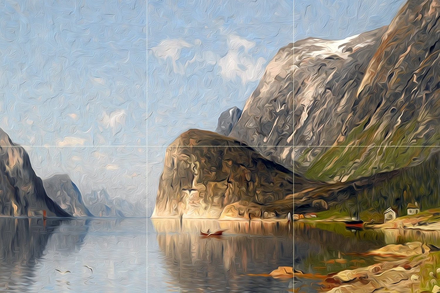 Tile Mural Kitchen Bathroom Wall Backsplash Splashback Fjord, 6" Rialto ...