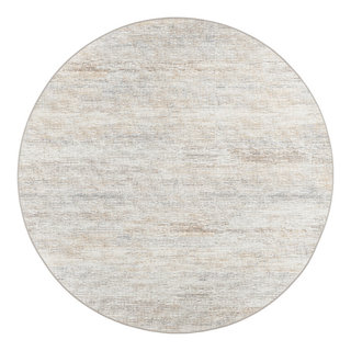 Ciara CR1 Charcoal 10' x 10' Round Rug, 4' x 4' - Contemporary - Area ...