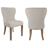 East at Main Maria Birchwood Dining Chair, Set of 2 - Transitional ...