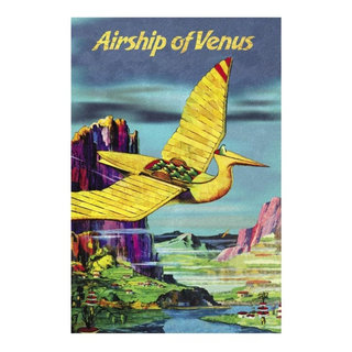 "Airship of Venus" Digital Paper Print by Retrosci-fi, 14"x20", 18"x26 ...