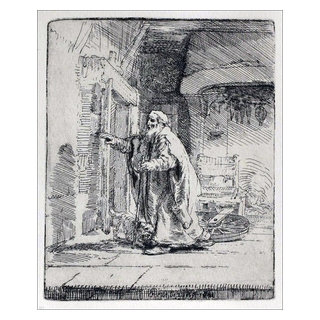 Rembrandt Van Rijn Tobit Blind, With the Dog Canvas Print - Traditional ...