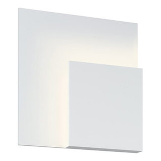 Sonneman Corner Eclipse 8" LED Wall Sconce in Textured White, 8.000 ...