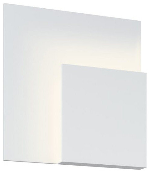 Sonneman Corner Eclipse 8" LED Wall Sconce in Textured White, 8.000 ...