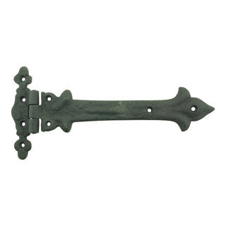 Black Wrought Iron Door Strap Hinges 9" L Cabinet Door or Gate ...