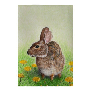 Betsy Drake Rabbit Full Color Print Guest Towel, One Size - Farmhouse ...