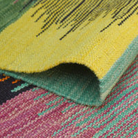 Modern Flatweave Ece Ivory/Light Green Rug, 5'9x8'4, 5'9x8'4 ...