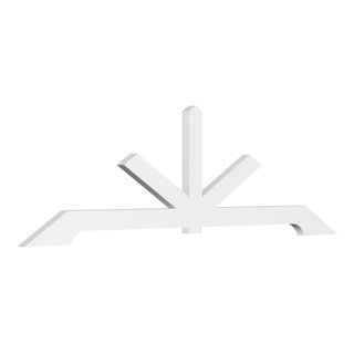 Vanguard Architectural Grade PVC Gable Bracket, 96"Wx28"H (7/12 Pitch ...