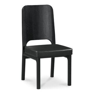 Kerr Dining Chair Vegan Leather Black-Set of Two - Transitional ...