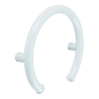 White Round Coated Safety Grip Grab Bar - 1 1/4" Diameter ...