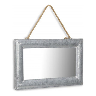 Galvanized Metal Hanging Mirror - Beach Style - Wall Mirrors - by Ami ...