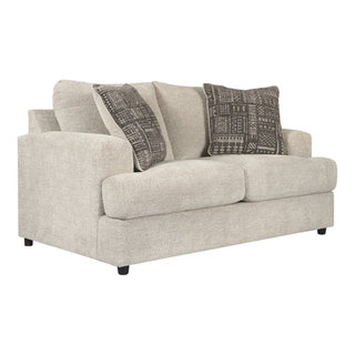 Signature Design by Ashley Soletren Loveseat in Stone - Transitional ...