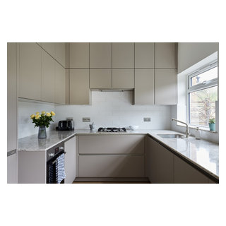 Taupe Handleless Kitchen - Contemporary - Kitchen - London - by Place ...